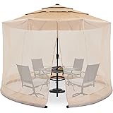 Amazon.com : Umbrella Mosquito Net Canopy Patio Set Screen House Black ...