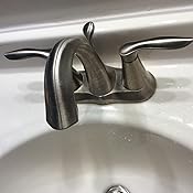 Moen 6410 Eva Two-Handle Centerset Bathroom Sink Faucet with Drain ...