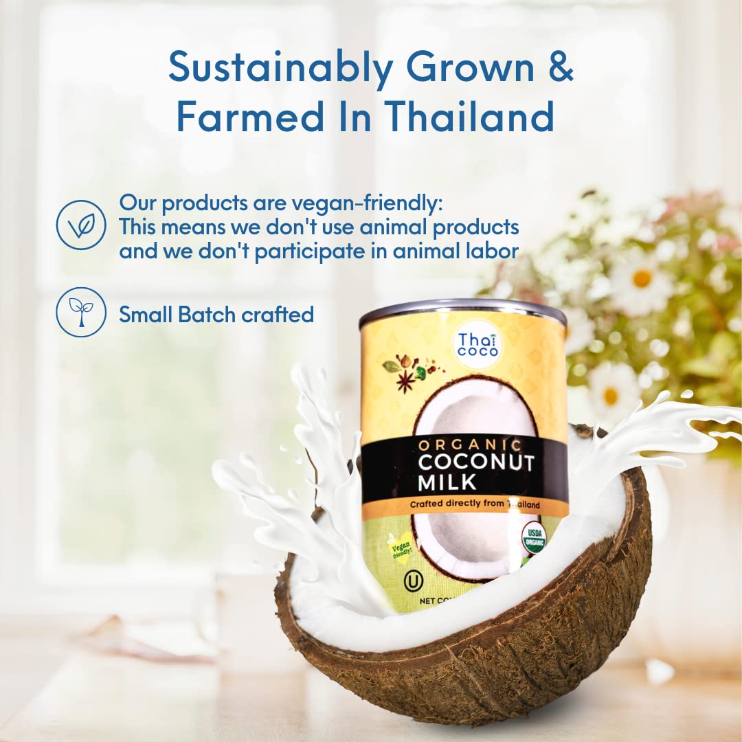 Mua Thai Coco Organic Coconut Milk Canned - Full Fat Coconut Milk ...