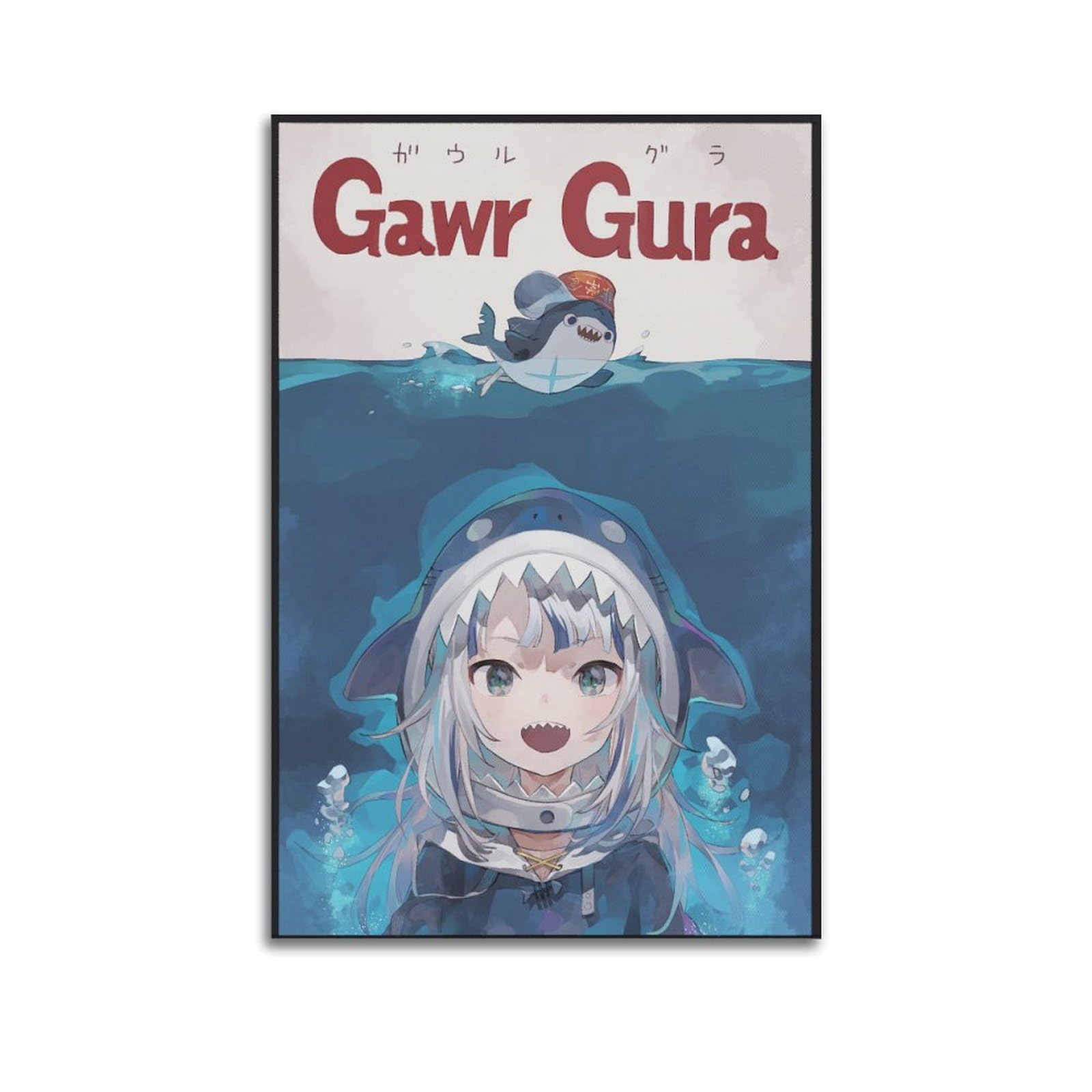 Generic Anime Girl Gawr Gura Posters Canvas Posters Decorative Room ...