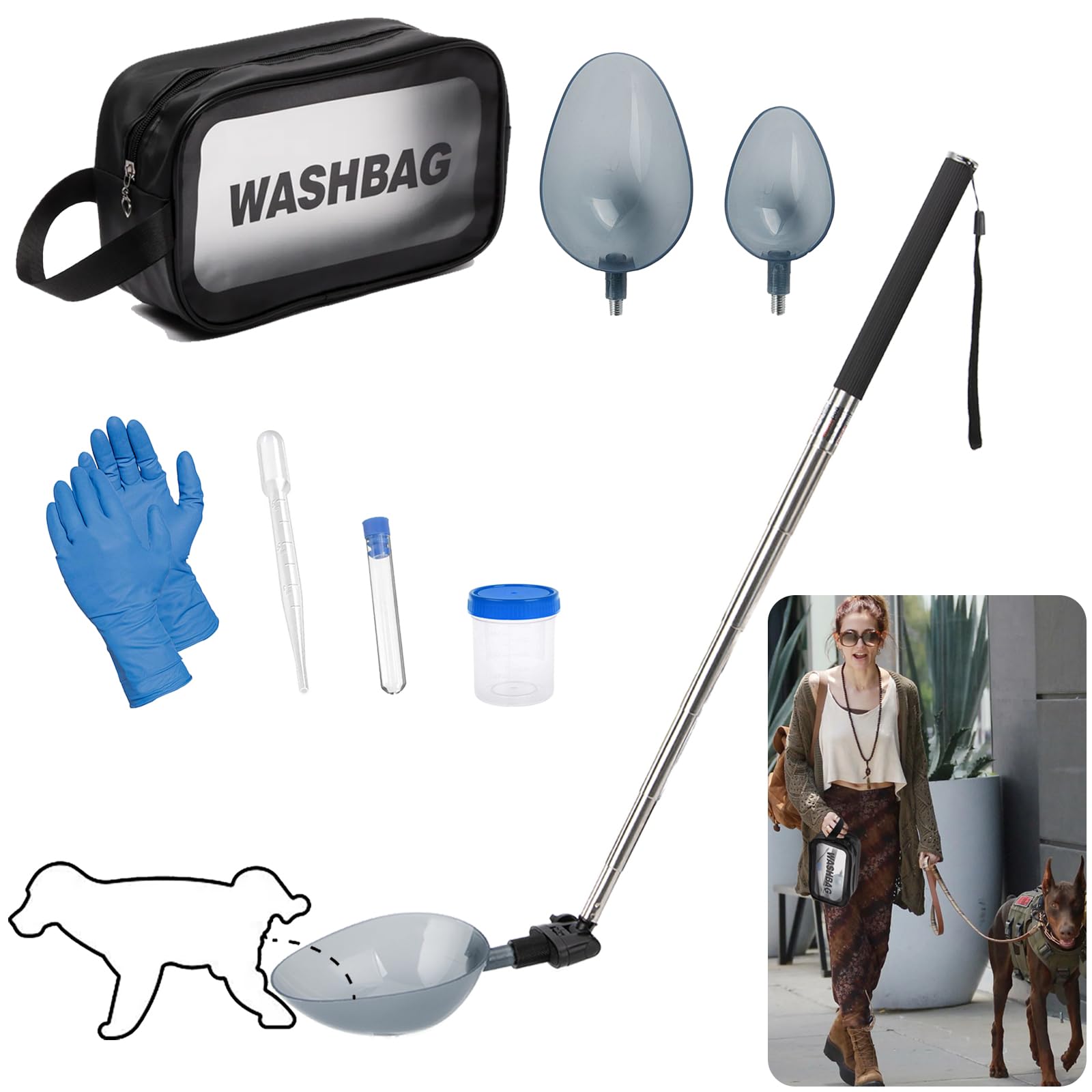 XGKHOM Dog Urine Collector, Extended 42" Dog Urine Sample Catcher for ...