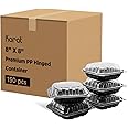 Amazon.com: Karat Premium PP Hinged Container, Take Out Food Containers ...