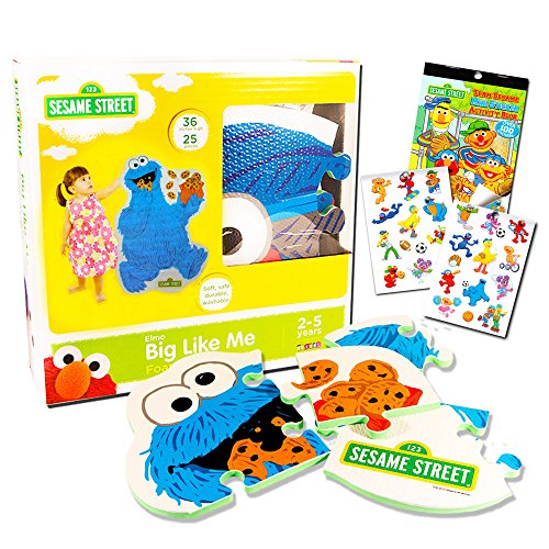 Buy Sesame Street Giant Floor Puzzle for Kids -- 3 Foot Foam Puzzle ...