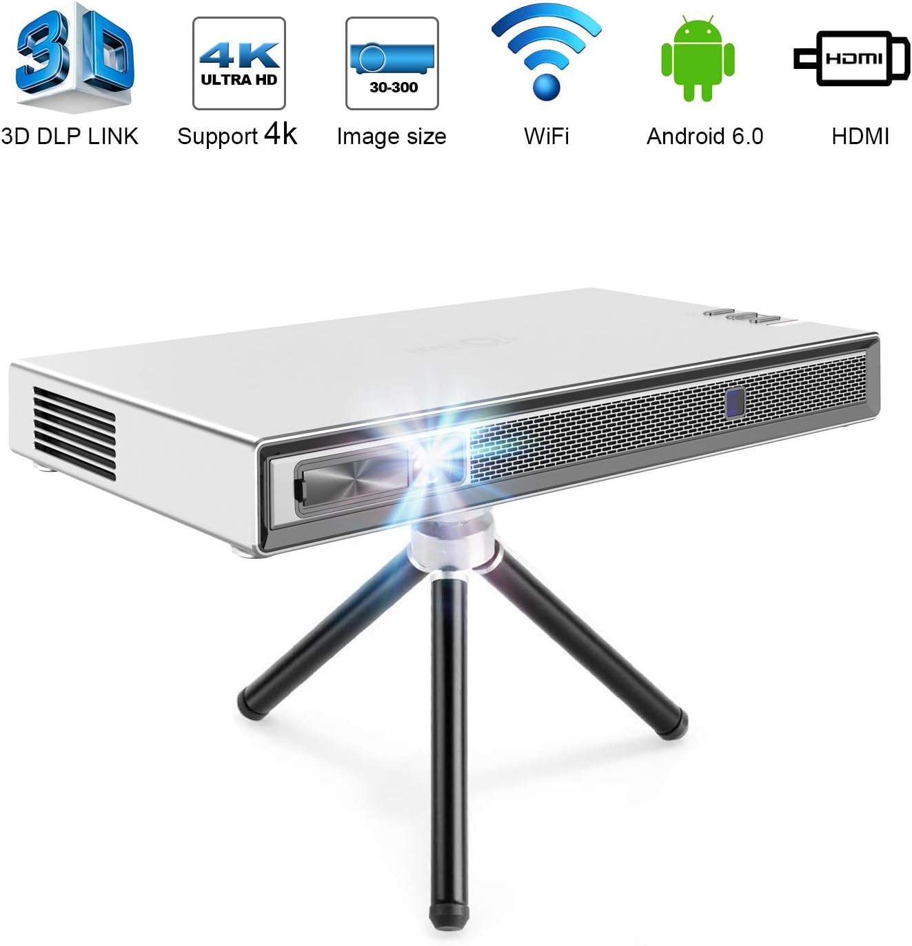 TOUMEI T5 Pico Projecteur, 200 ANSI Lumens Mini Projecteur ...