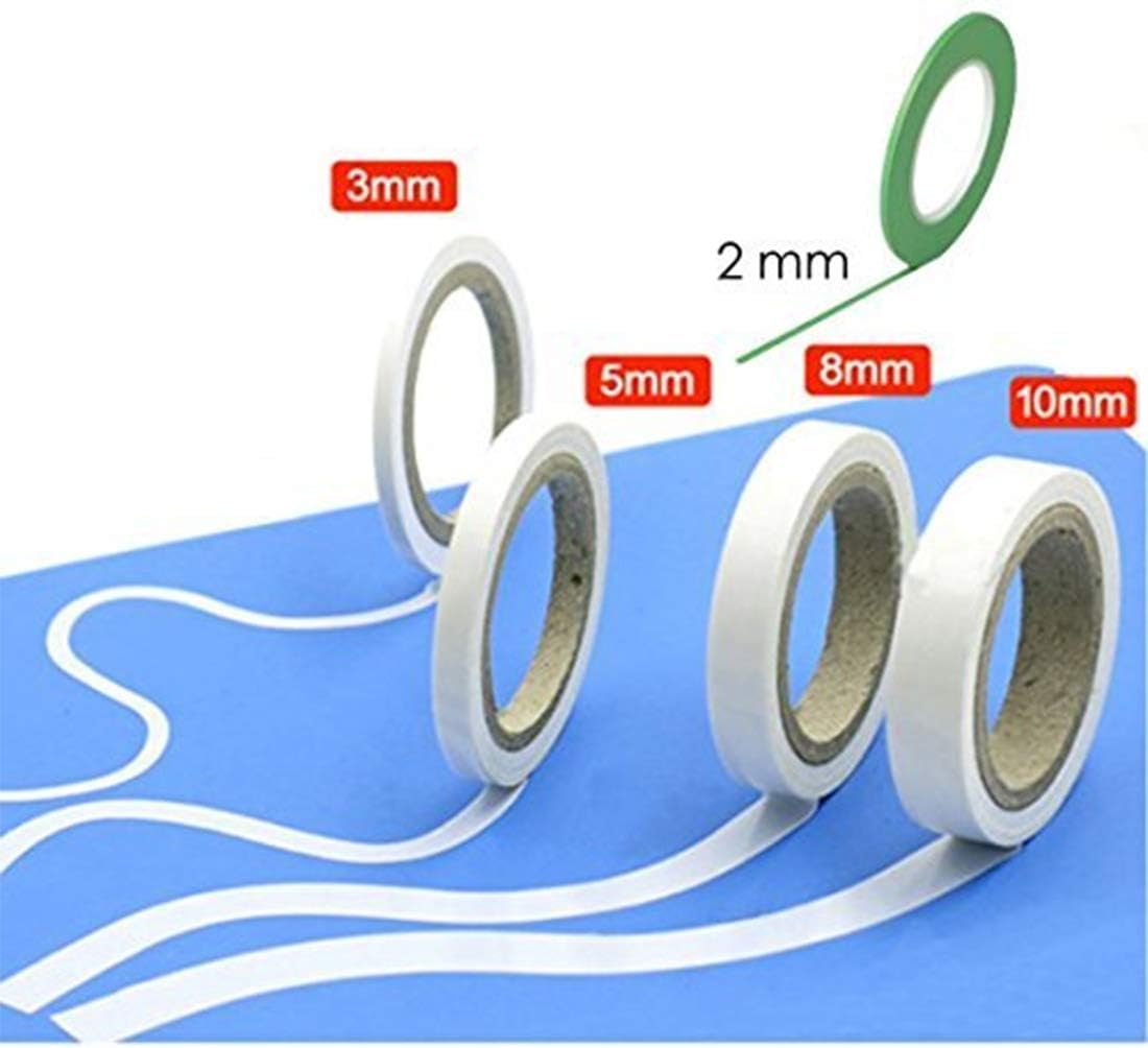 Veda® 5 pcs 3/5 / 8/10 mm Masking Tape for Curves Model Paint Spray ...
