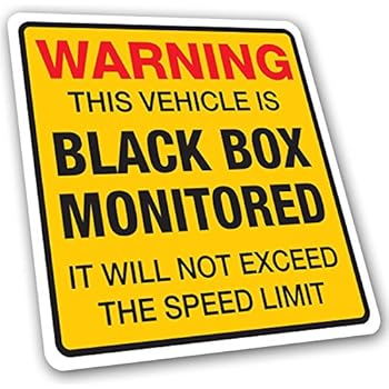 Amazon.com: Warning Black Box Monitored Speed Limit Car Sticker: Automotive