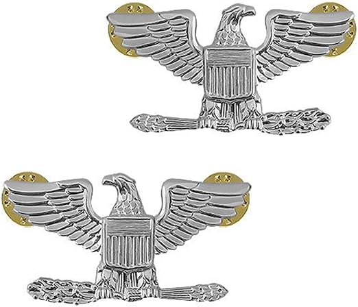 Amazon.com: Army COL Colonel Pin-On Rank With Mirror Finish - Pair ...