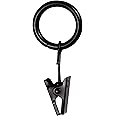 Amazon.com: Kenney Petit Window Curtain Clip Rings, 14-Pack, Black ...