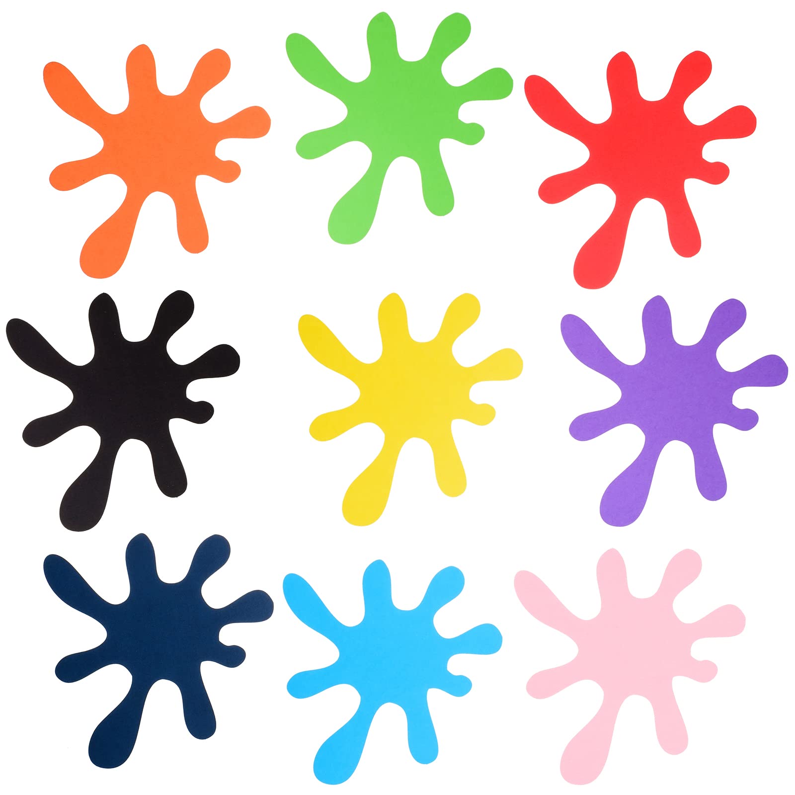 Mua 72 Pcs Paint Splatter Cutouts Paper Multicolor Art Paint Party ...