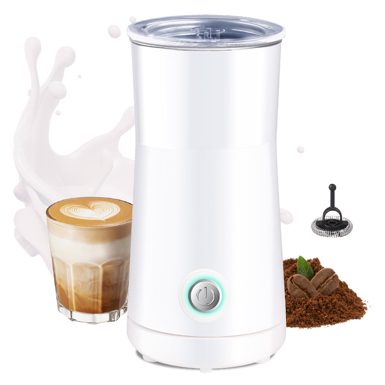 Huogary Milk Forther Simple Milk Frother and Steamer 2-in-1 Milk ...