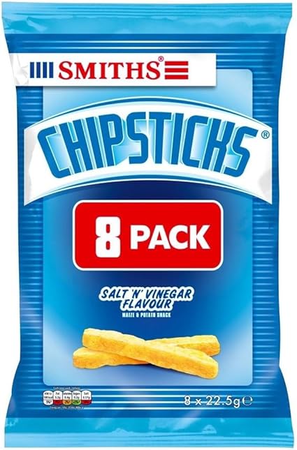 Walkers Smith's Chipsticks - Salt & Vinegar (8x22g): Amazon.co.uk: Grocery