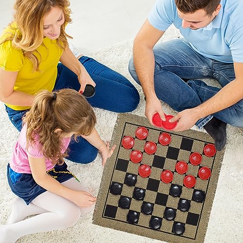 Giant Checkers Set - 3 in 1 Tic Tac Toe Game Board for Adults and Kids ...