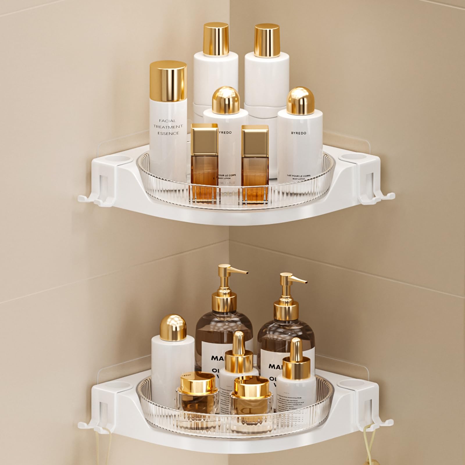 Corner Shower Caddy?360° Lazy Susan Rotating Corner Shower Shelf?2 Pack Shower Organizer with ...