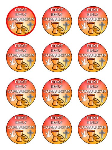 Buy Twelve 2" First Holy Communion Edible Image Cup Cake Toppers ...