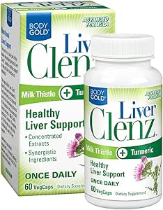 Liver Clenz Healthy Liver Support with Milk Thistle Turmeric (60 Vegetarian Capsules) : Amazon ...