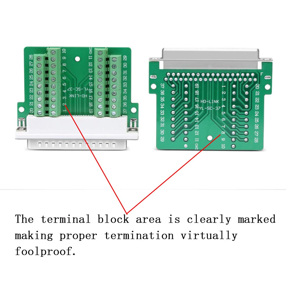 Mua ANMBEST Thinner DB37 Solderless RS232 D-SUB Serial to 37-pin Port Terminal Male Adapter ...