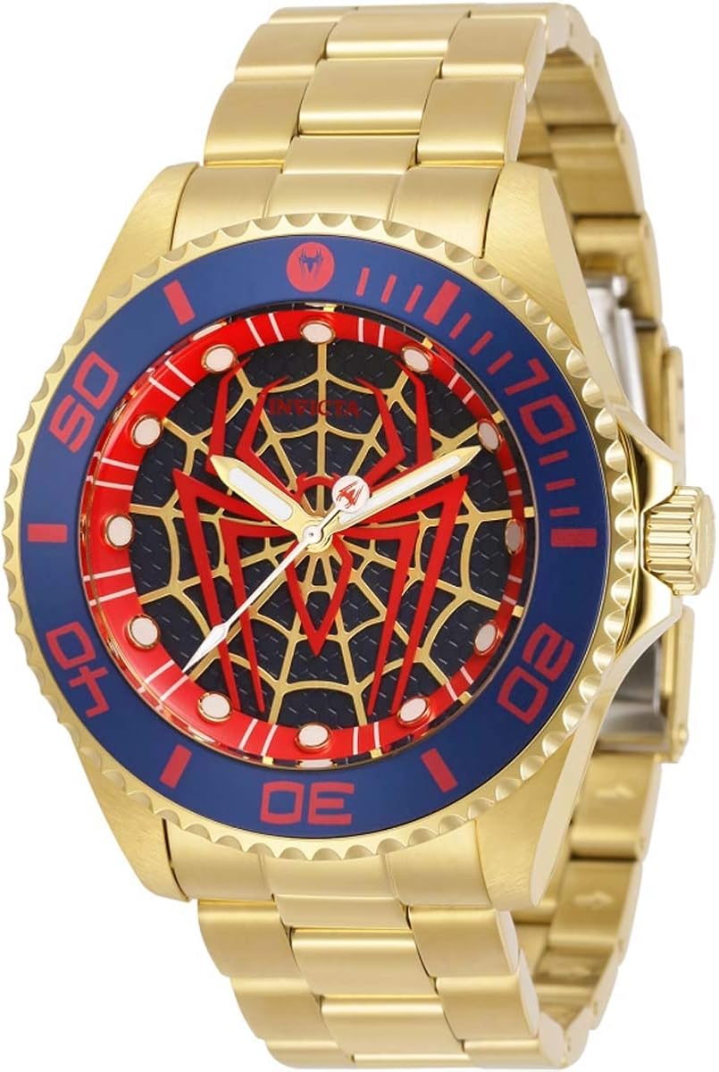 Invicta Marvel Spiderman Limited Edition Quartz Blue Dial Men's Watch ...