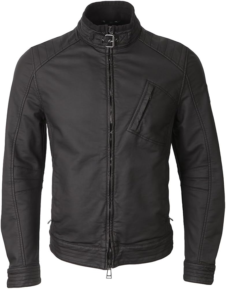 Belstaff H Racer Blouson Waxed Jacket - Black - 48: Amazon.co.uk: Clothing