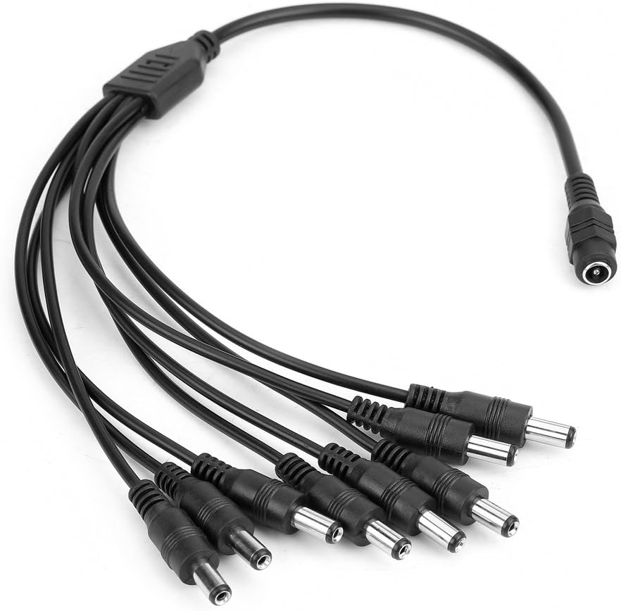Camera Cable Splitter DC 1 Female to 8 Male Output Power Splitter Cable ...