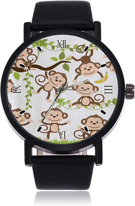 Monkey Love Bananas Fashion Women's Wrist Watch Quartz Stainless Steel ...
