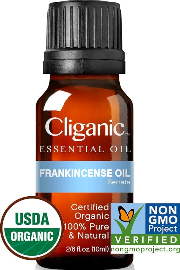 USDA Organic Frankincense Essential Oil, 10ml - 100% Pure Natural Undiluted, Therapeutic Grade ...