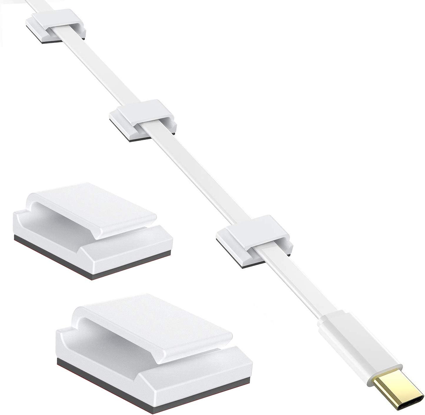 100 Pieces Adhesive Cable Clips Wire Clips Cable Management Wire Cord ...