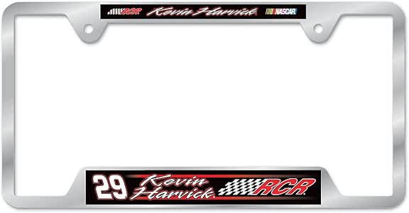 Amazon.com : NASCAR Kevin Harvick Metal License Plate Frame : Sports ...