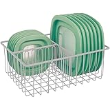 Amazon.com - mDesign Metal Kitchen Food Storage Container Lid Holder, 3 ...