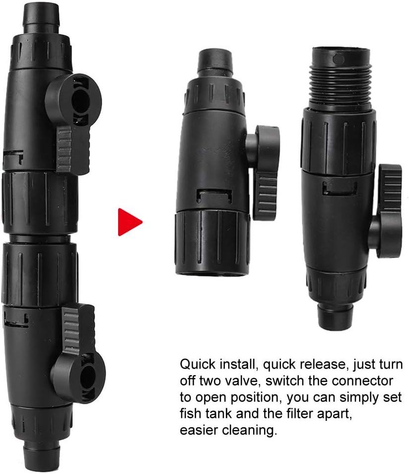 Aquarium Hose Valve, Fish Tank Hose Pipe Quick Release Connector ...