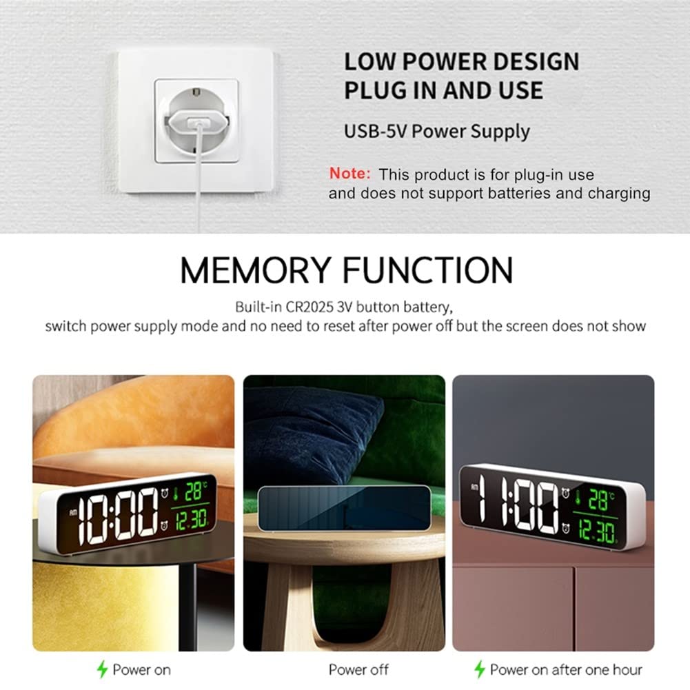 Mua Digital Clock, Clock for Bedroom, Clocks for Living Room Decor ...