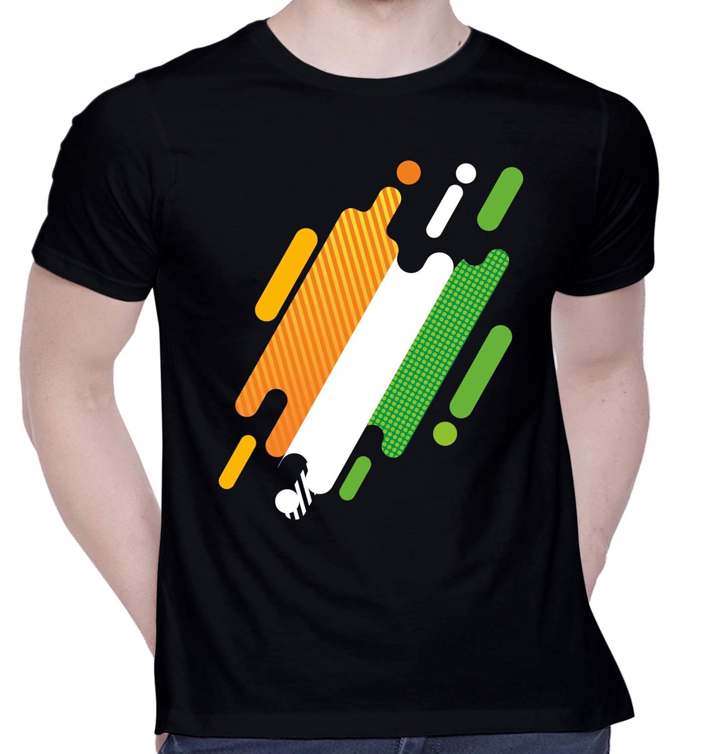 Graphic Printed T-Shirt for Unisex Indian Tricolor Creative Artwork ...