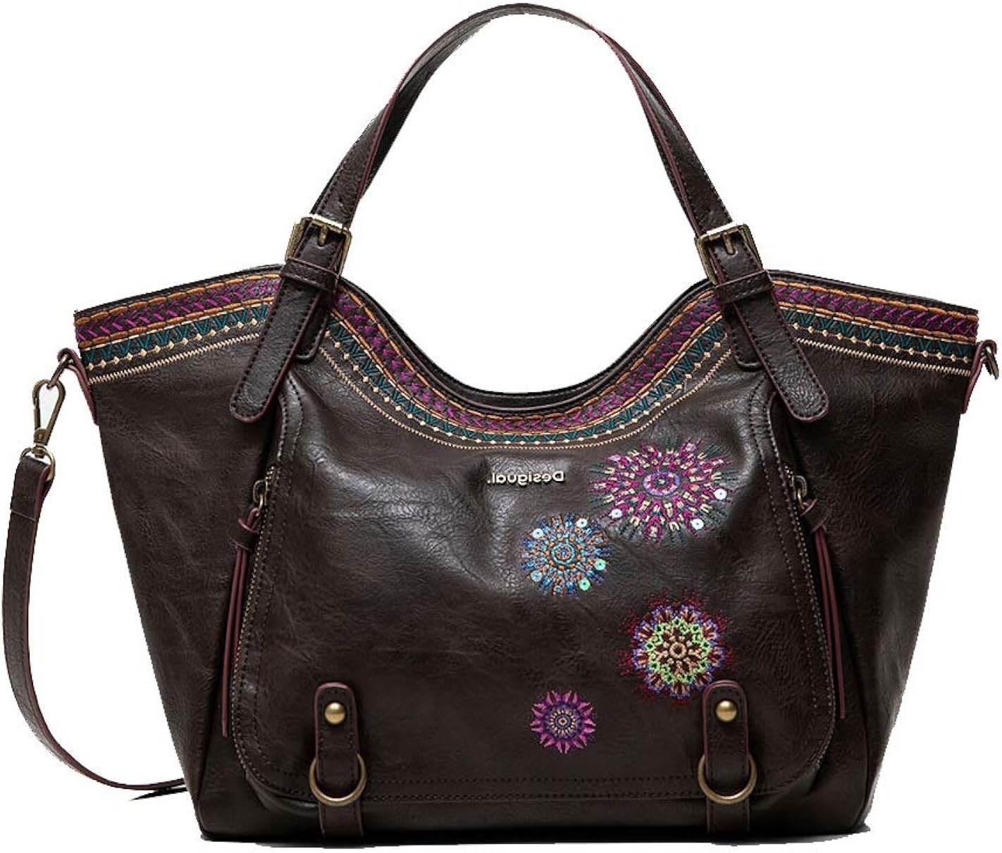 Desigual Accessories PU Shoulder Bag, Sac Femme, Marron, U: Amazon.fr ...