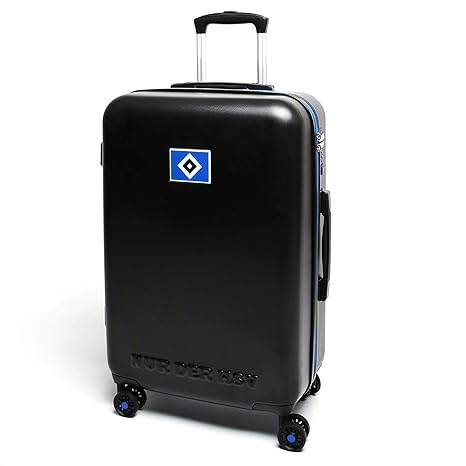 MarkenMerch Reisekoffer Hamburger SV Koffer, 77 cm, 91 L, Schwarz Matt ...