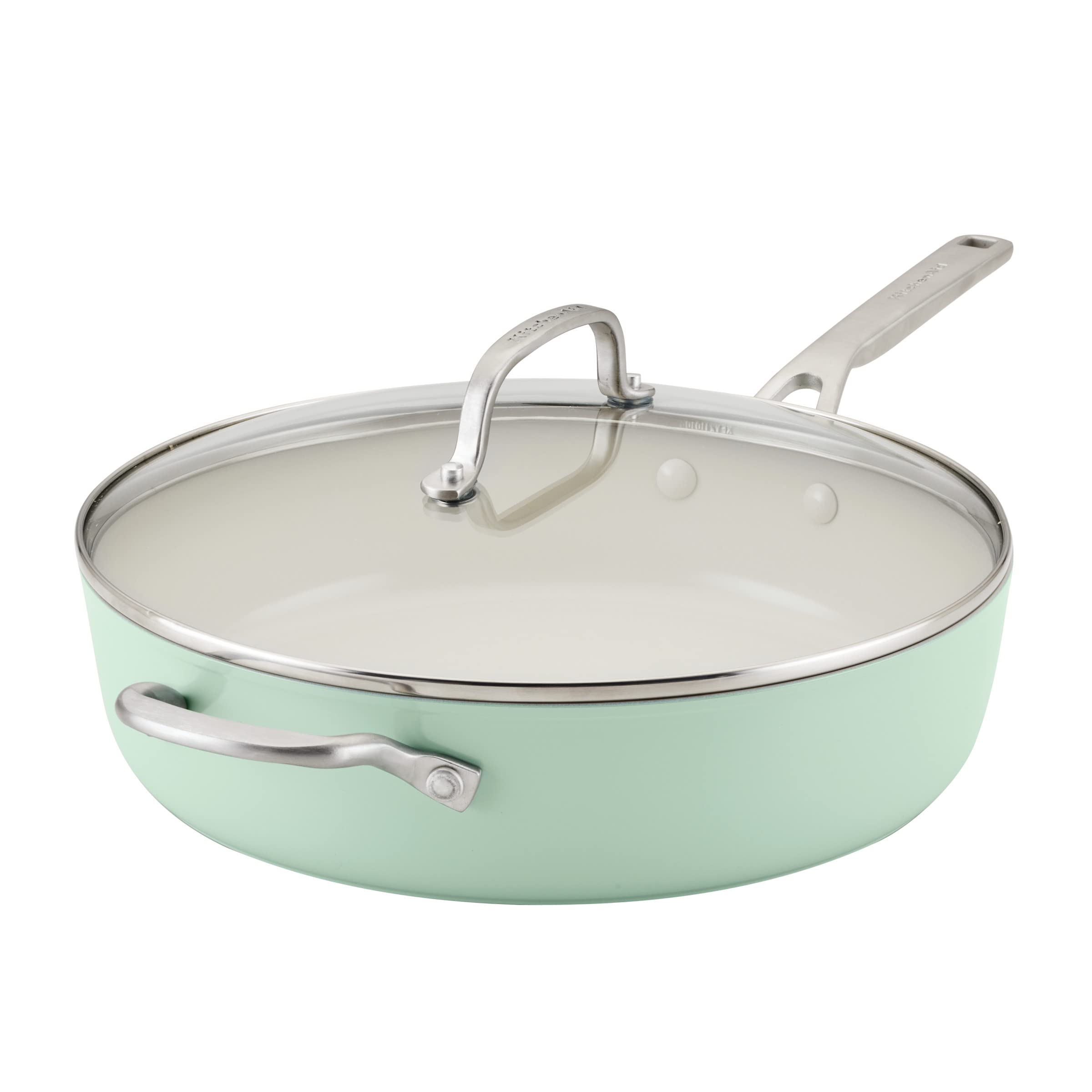 KitchenAid Hard Anodized Ceramic 5-Quart Nonstick Sauté Pan with ...