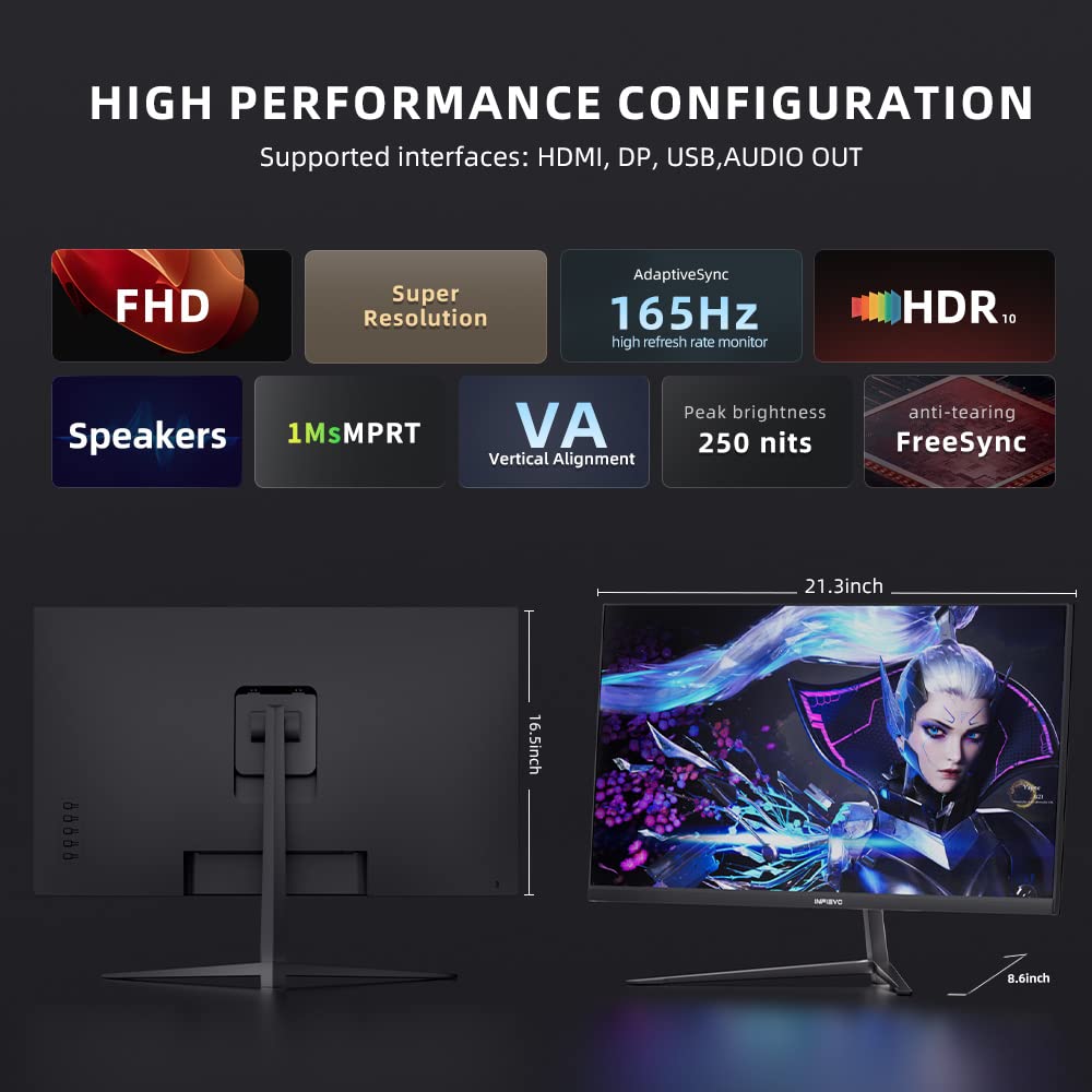 Mua INFIEVO Gaming Monitor 24 Inch FHD 1080P Computer Monitor 165Hz VA ...