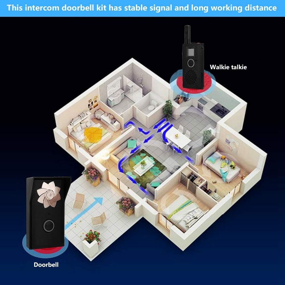 Wireless Intercom Doorbell Handheld Intercom Doorbell Kit Home Security ...