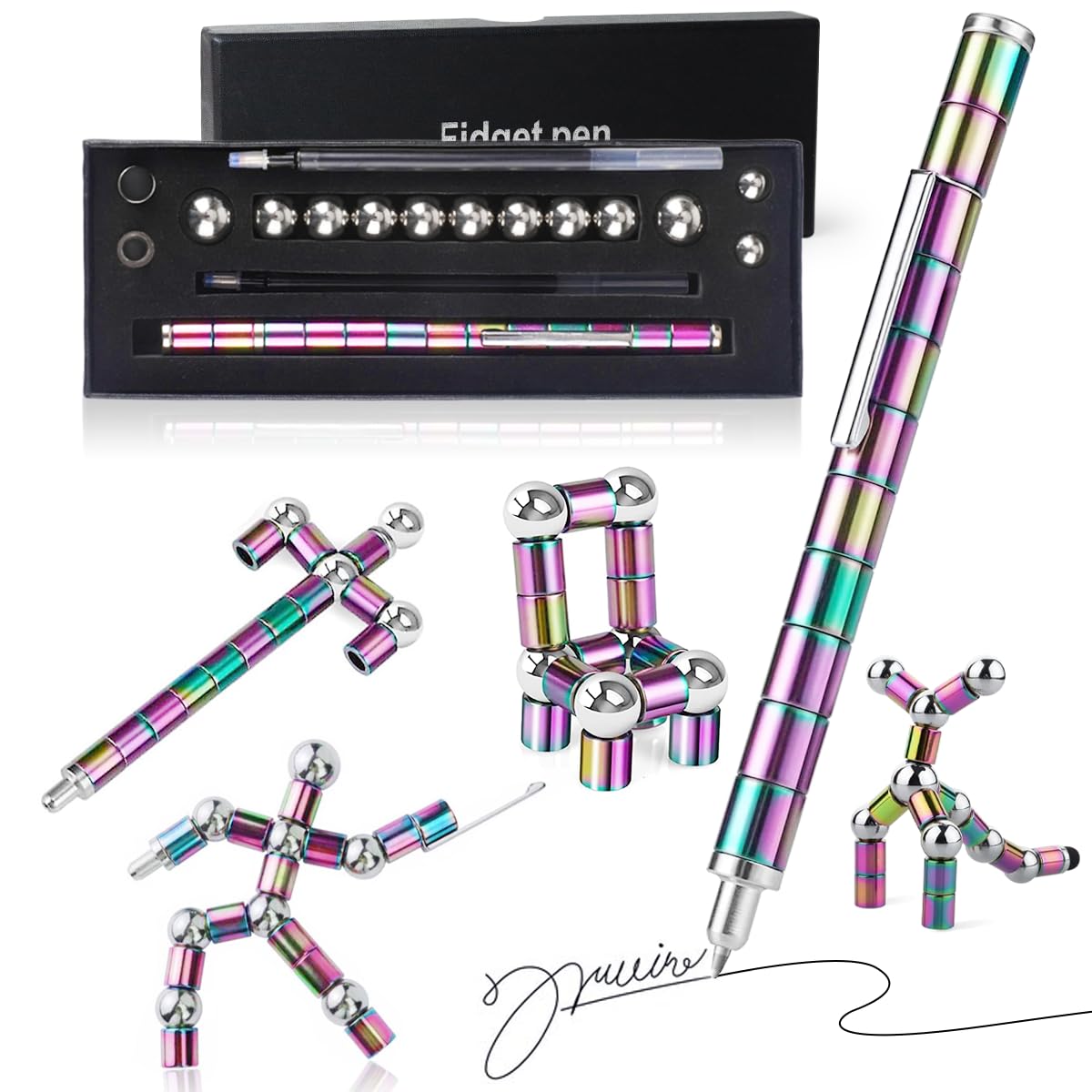 Magnetic Pen,Fidget Pen,Eliminate Pressure Fidget Pen for Desk Toys ...
