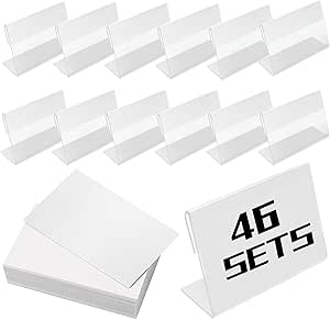 Amazon.com: Mini Clear Acrylic Sign Display Holder, L Shape Sign ...