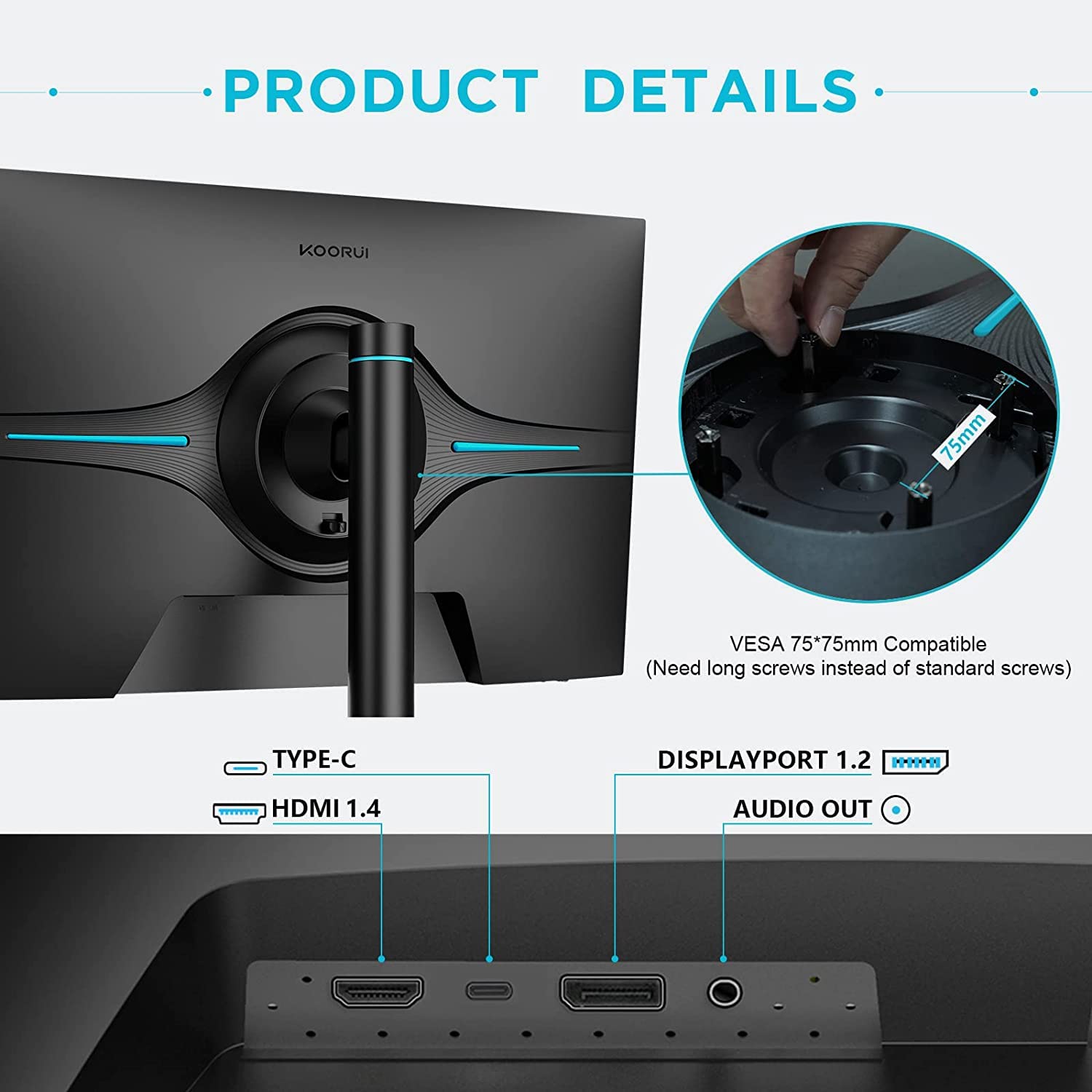 Mua KOORUI 27 inch Gaming Monitor FHD 1080p 165Hz Monitor IPS 90% DCI ...