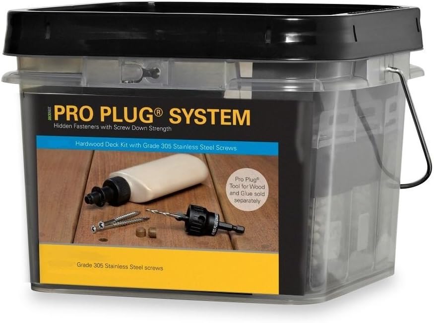 Starborn Pws08133035 Pro Plug System Wood Deck Kit, Ipe, #8, Set Screws ...