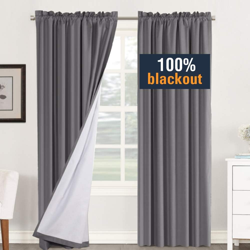 H.VERSAILTEX 100% Blackout Curtains for Bedroom Window Treatment ...