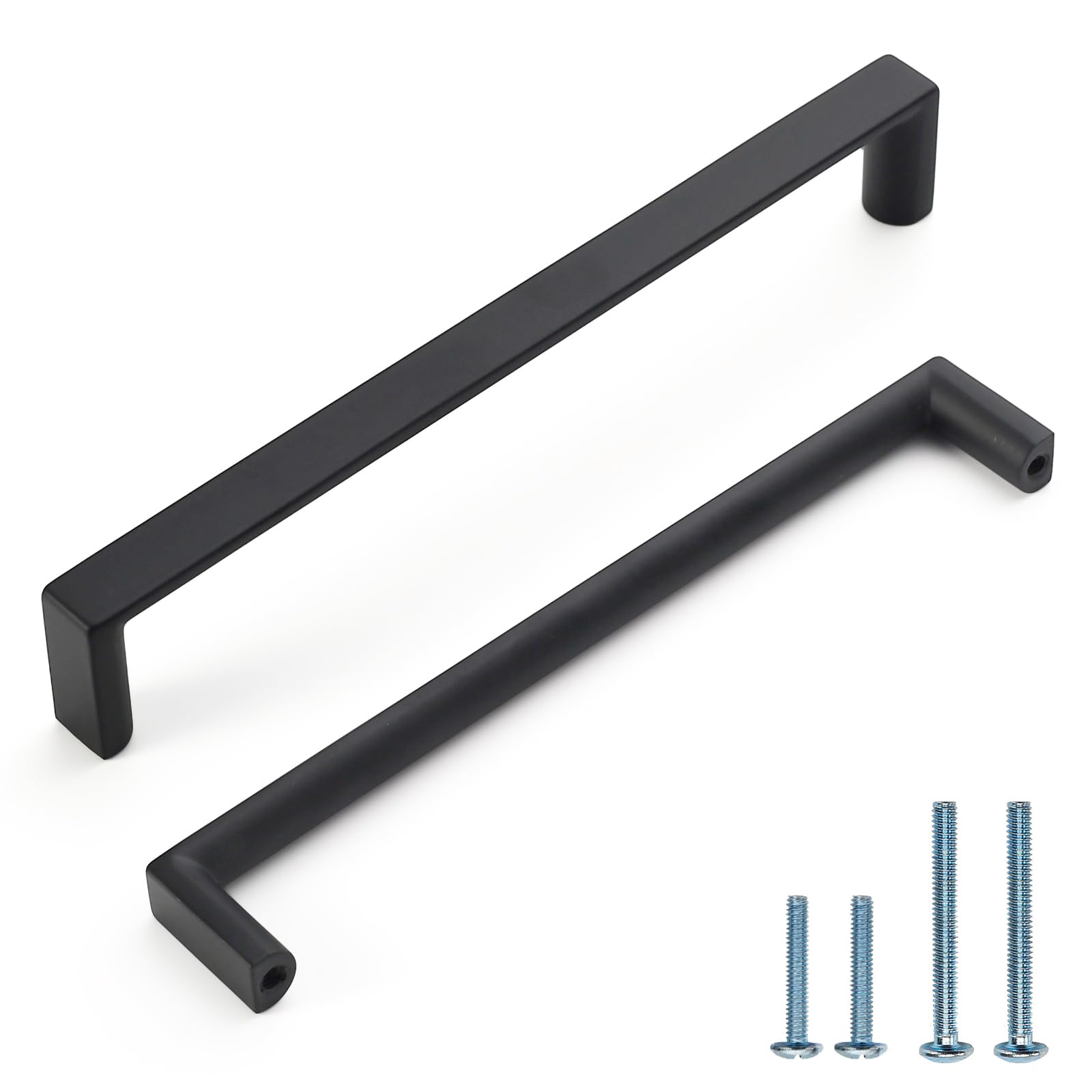 KNOKLOCK 10 Pack 6.3 Inch(160mm) Kitchen Cabinet Handles Matte Black Cabinet Pulls Kitchen ...
