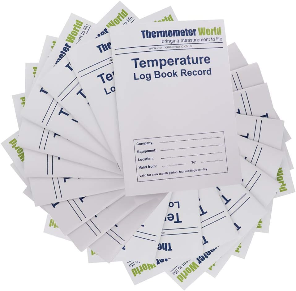 20 X Fridge Temperature Log Book 6 Months Records – Monitor Fridge ...