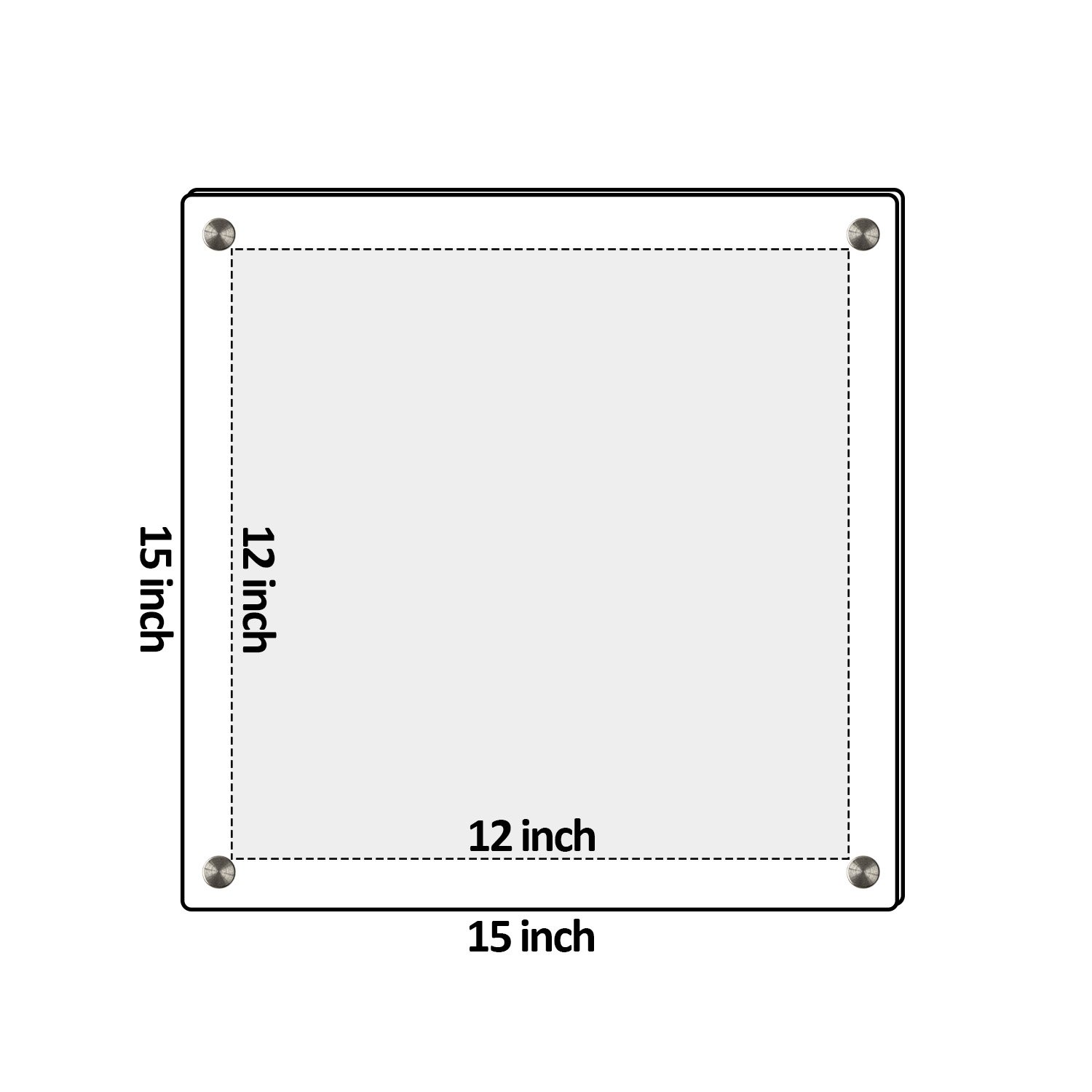 NIUBEE Clear Acrylic Wall Mount Floating Frameless Picture Frame Up to ...