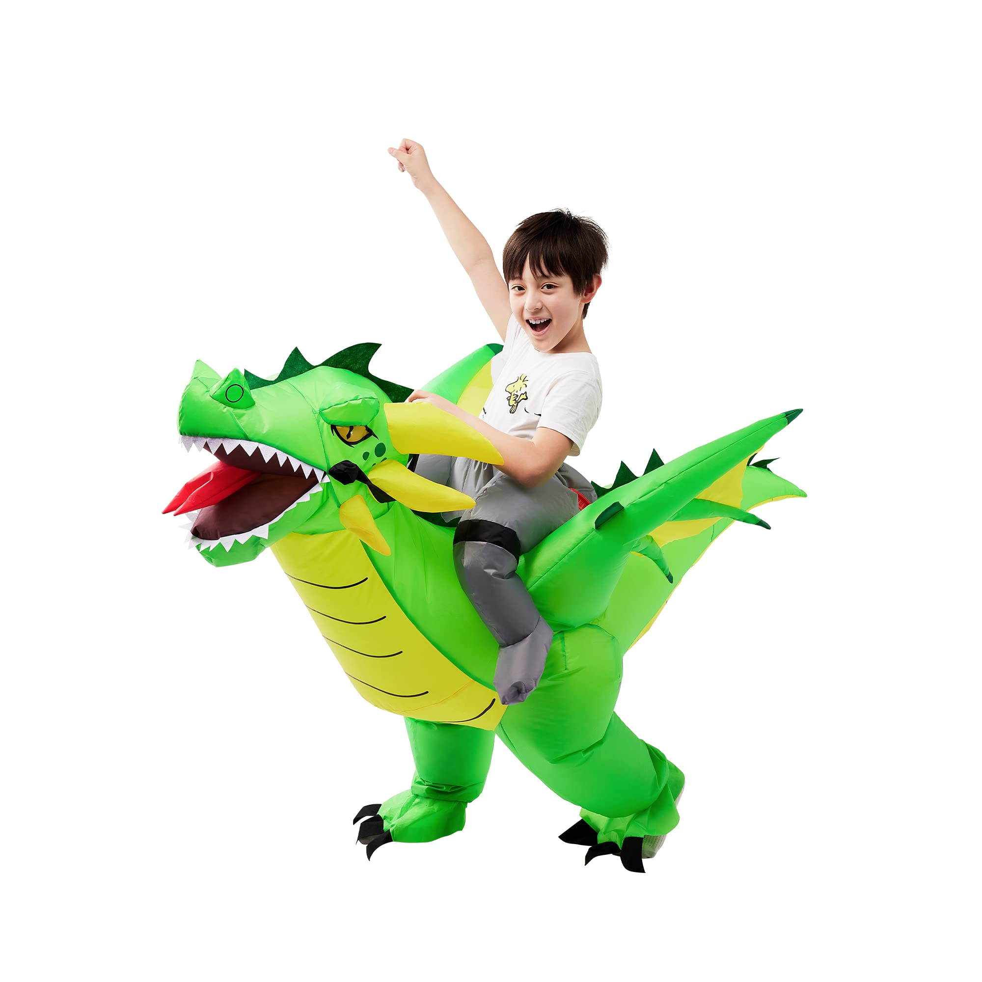 Spooktacular Creations Dragon Inflatable Costumes for Kids, Cool Green ...