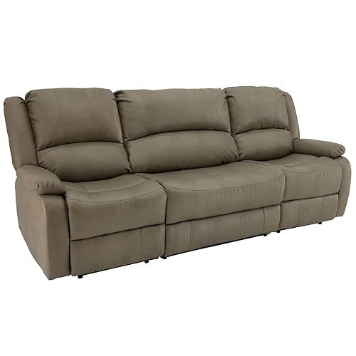 RecPro Charles 94" Double Recliner RV Sofa with Convertible Console ...
