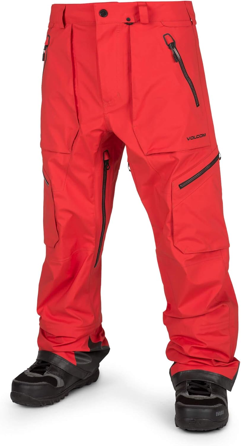 Amazon.com: Volcom Men's Guch 3 Layer Stretch Gore-Tex Pant, fire red ...