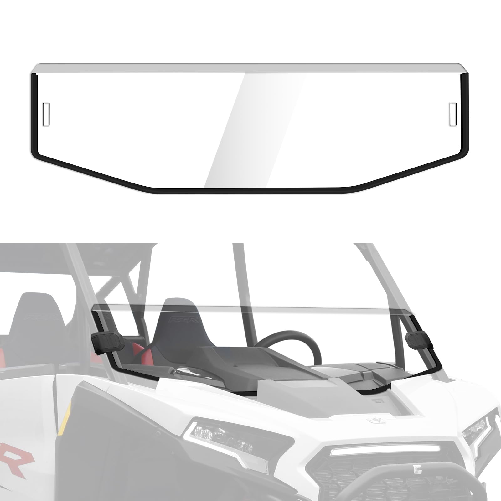 MoGerTor Half Windshield for 2024 Polaris RZR XP 1000, Polycarbonate ...