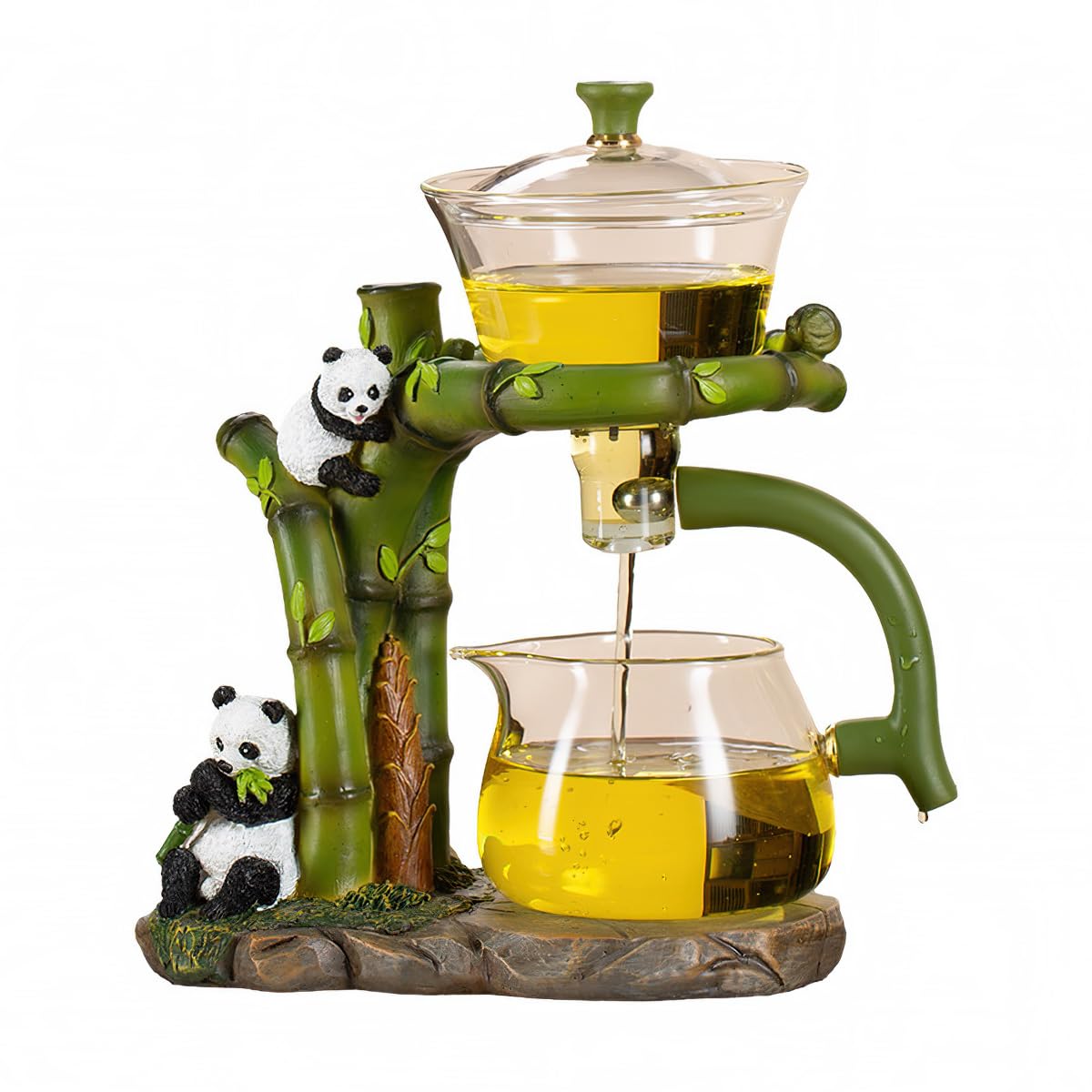 Magnetic Glass Tea Pot, Lazy Kungfu Drip Tea Set, Semi Automatic Heat ...