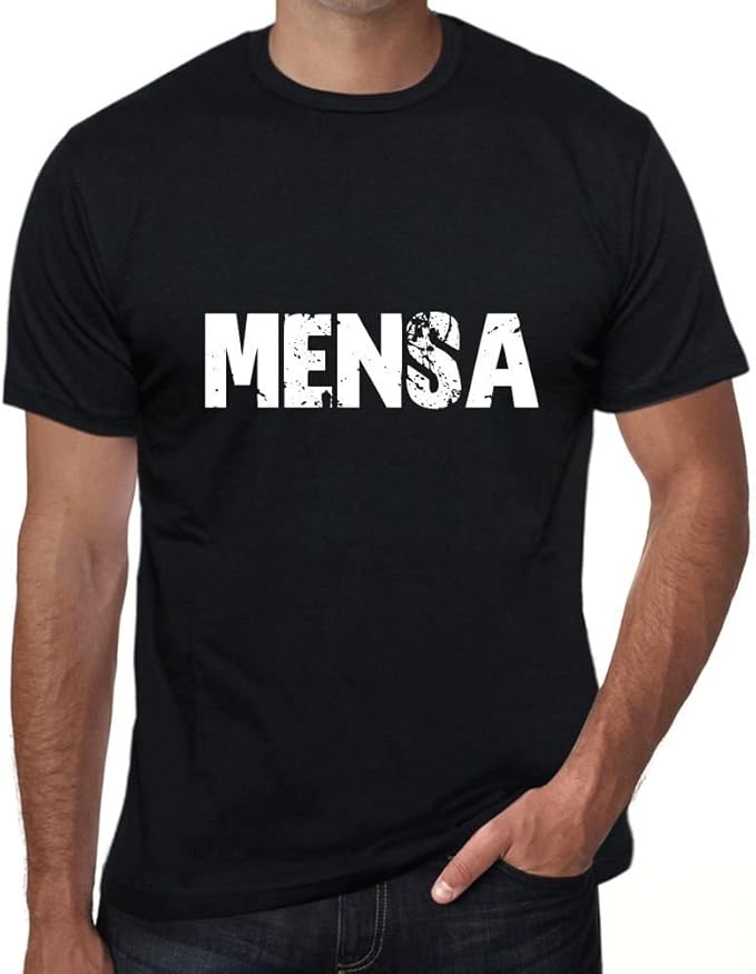 Amazon.com: One in the City Mensa Men's T-Shirt Black Birthday Gift ...